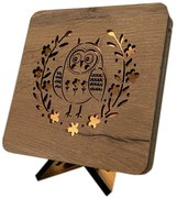 Li-Go "Sovička" lampa 19x19cm provedení povrchu: jedle