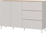 Krémová matná komoda 151x98x40 cm Savoca – Germania