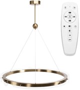 Toolight Kruhové LED stropní osvětlení APP1549-cp zlaté + dálkové ovládání