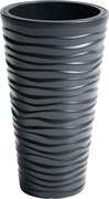 Prosperplast Květináč s vložkou Sand Slim (antracitová, Š 35 x V 62 x H 35 cm)
