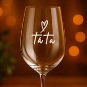 Ahome CZ Čirá sklenice na víno 450ml - Táta srdce