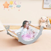 Costway Lezecký oblouk ze dřeva s měkkým polštářem pro houpání, šplhání