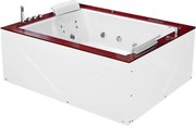 BPS-koupelny Hydromasážní vana HYD-DI666D 180x150, bílá s ohřevem vody