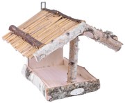 Dřevěné nástěnné krmítko pro ptáky Esschert Design, výška 24,5 cm