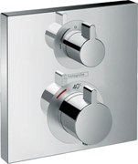 Hansgrohe Ecostat Square, termostatická baterie pod omítku s uzavíracím ventilem, chromová, 15714000