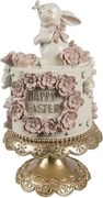 Květinový dort na podstavci s králíčkem Happy Easter - Ø 18*32 cm