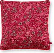 Pip Studio dekorační polštář Quilted Daisy Dreams 50x50 cm, červený (dekorační polštářek s výplní)