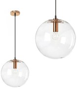 Toolight Závěsné stropní svítidlo skleněné Lassi 20 cm růžové zlato