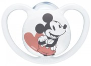 NUK Silikonové šidítko Dudlík Space Disney Mickey Mouse Vel. 6-18 m Bílá