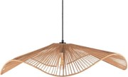Kovové závěsné svítidlo v přírodní barvě se stínidlem z papírového výpletu ø 80 cm Sombra – Leitmotiv