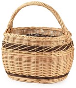 Nákupní koš proutěný Dekle IV. š.37 x hl.27 x v.25/41(cm)