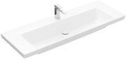 Villeroy & Boch Subway 3.0 - Umyvadlo 130x47 cm, bez přepadu, otvor pro baterii, alpská bílá 4A70D201