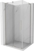 Mexen Velar L, sprchový kout s posuvnými dveřmi 110 x 100 cm, 8mm čiré sklo, broušená ocel, 871-110-100-03-97