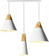 Toolight - Stropní svítidlo SCANDI 3xE27 APP064-3CP, Bílá-Hnědá, OSW-00110