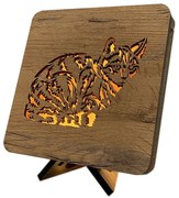 Li-Go "Kočka" lampa 19x19cm provedení povrchu: dub světlý