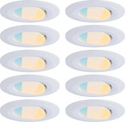 P 98197 LED vestavné svítidlo Calla 10ks sada IP65 kruhové 90mm 30° 10x5W 230V CCT bílá mat - PAULMANN