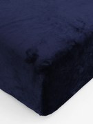 MK Lůžkoviny Prostěradlo mikroplyš Deluxe 140 × 200 cm – tmavě modré