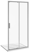 Jika Nion - Sprchové dveře dvoudílné L/P, 140 cm, Jika perla Glass, stříbrná/sklo arctic H2422N80026661
