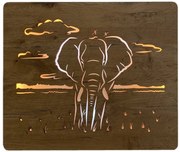 Li-Go "Slon" světelný obraz 230V 65x55cm provedení povrchu: dub světlý