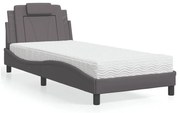 Postel Viana s matrací šedá 80 x 200 cm umělá kůže 3208757