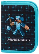 BAAGL Školní penál jednopatrový Minecraft Blue Axe