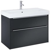 Jika Pure - Skříňka s umyvadlem, 80x54x42 cm, 2 zásuvky, matná černá H40B2344023532