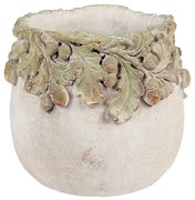 Cementový květináč s plastickými žaludy Terazzo I S – 15x13 cm