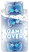 Jerry Fabrics Bavlněné povlečení 140x200 Game Over blue pad 0042 povlak na polštář 70x90 youth