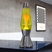 Mathmos Astro, originální lávová lampa, 1x35W, žlutá s oranžovou lávou, 43cm
