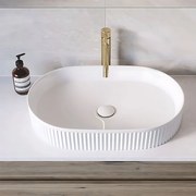 Rea Vanda, umyvadlo na desku 600x340x130mm, bílá lesklá, REA-U6526