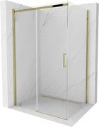 Mexen Omega posuvný sprchový kout 120 x 80 cm, čirý, zlatý - 825-120-080-50-00