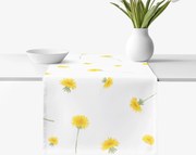 Goldea běhoun na stůl 100% bavlněné plátno - pampelišky 20x120 cm