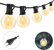 Zahradní světelná žárovka 7.5M 25+2 Led G40 vodotěsný kabel