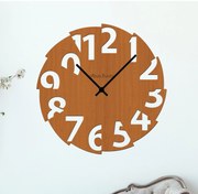dřevo života Dřevěné hodiny na stěnu HALF Zvolte barvu dekoru: Třešeň, Zvolte velikost hodin šxv (cm): 35x35