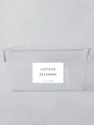 LISTOVÁ ZELENINA - Samolepka na dózy do lednice, 6 x 4 cm