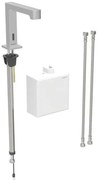 Geberit Brenta - Termostatická elektronická umyvadlová baterie, bateriové napájení, easy to clean, kartáčovaná nerez 116.178.SN.1