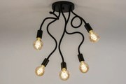 Stropní černé svítidlo Flexi Bulb 5 Black