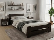 Postel Laura 90 x 200 cm, ořech Rošt: S lamelovým roštem, Matrace: Matrace Coco Maxi 20 cm