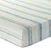 Bavlněné prostěradlo s gumičkou 160x200 Potisk 1 modré pruhy Eurofirany