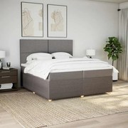 Box spring postel s matrací taupe 200x200 cm textil 3294460