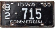 Americká SPZ Iowa 1960 Commercial 82-715