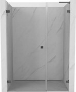 Mexen Lunar-B, L Otočné levé sprchové dveře 110 cm, 8mm čiré sklo, grafitový profil, 832SL-110-050-95-00-L