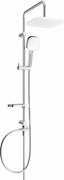 Mexen - X33 Sprchový set s horní hlavicí 23x23cm, chromová- bílá, 798333391-02