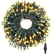 LED světelný řetěz s možností výběru velikosti a barvy - 240 LED, teplá bílá