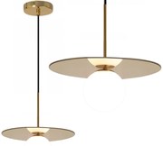 Toolight Moderní závěsná lampa APP939-1CP Zlatá