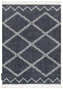 Dywany Łuszczów, Kusový koberec Berber Asila B5970 grey and white, 80x150, šedá, obývací pokoj