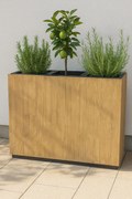 Dřevěný květináč ELEMENTO, dřevo, šířka 90 cm, hnědá