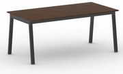 Jednací kancelářský stůl PRIMO BASIC, 180x90 cm, černá podnož, ořech