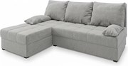 Rohová rozkládací sedací souprava do L CELESTE, 200 cm, s úložným prostorem Roh pohovky: Levý roh, Barva látky Malmo: Světle šedá (Malmo 83)