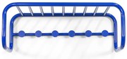 Modrý kovový nástěnný věšák s poličkou 72 cm Retro – Spinder Design